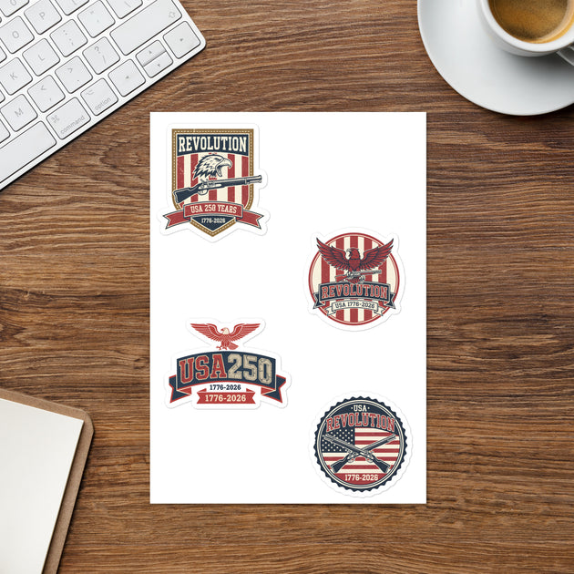 USA 250 Heritage Line Stickers – Vintage Patriotic Decals | American R ...